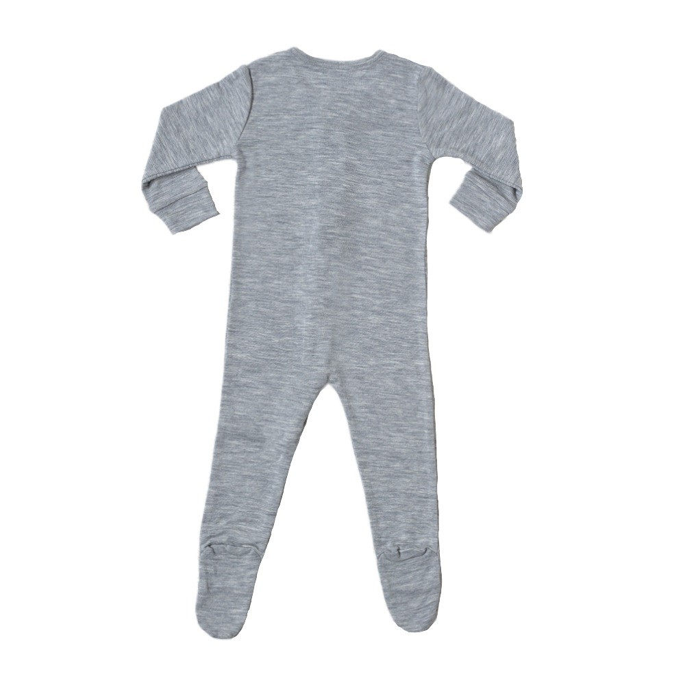 Merino Baby Coverall Grey | Baby Onesies | Baby Bunting AU