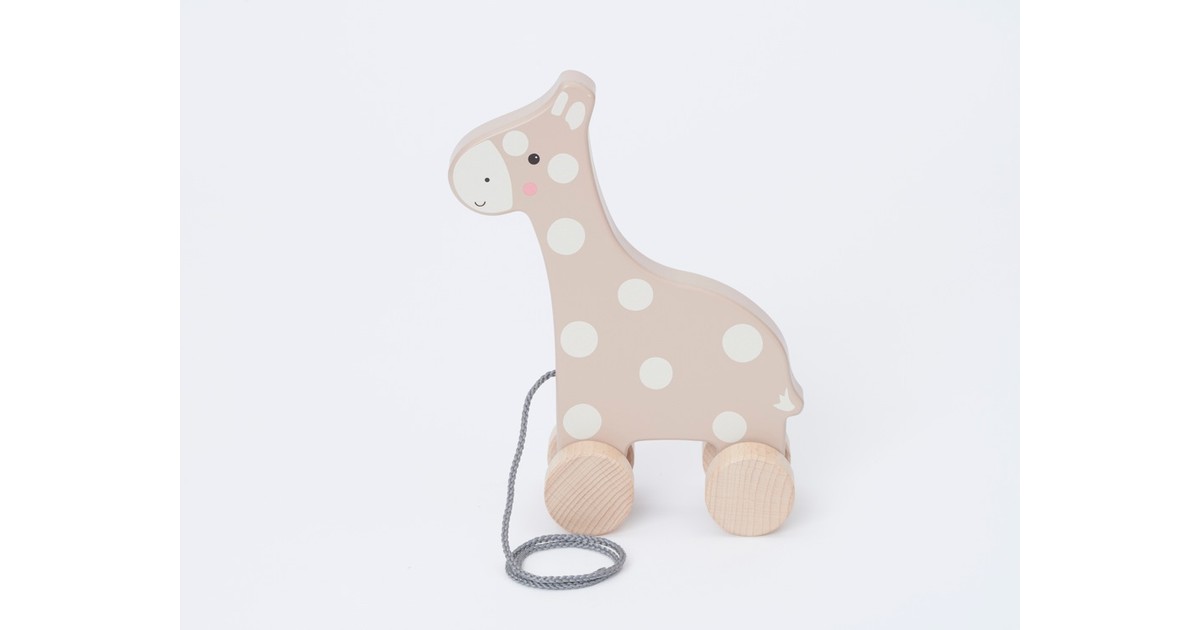 Oscar & Florri Wooden Pull Toy Giraffe | Baby Bunting AU