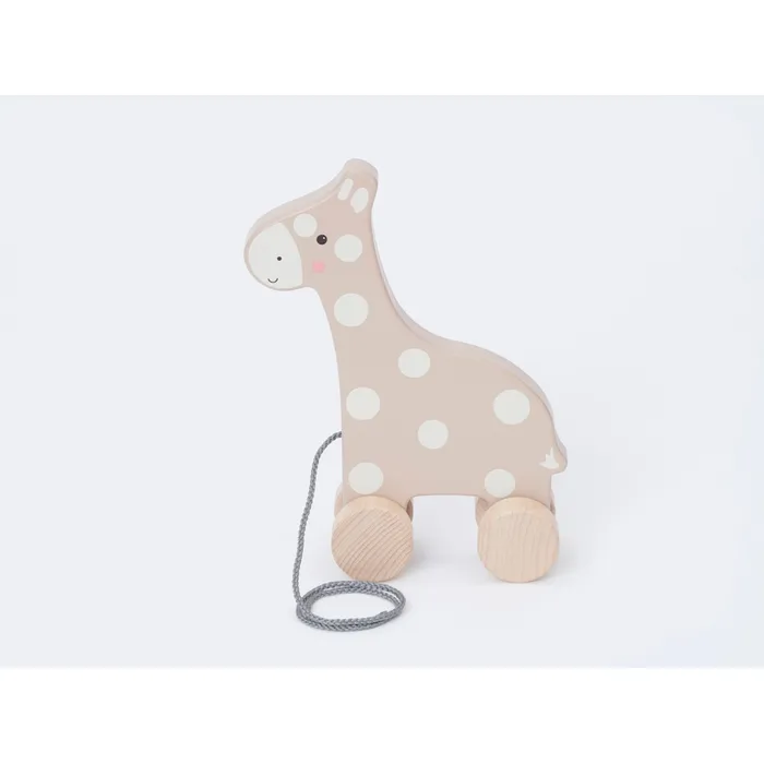 Oscar & Florri Wooden Pull Toy Giraffe | Baby Bunting AU