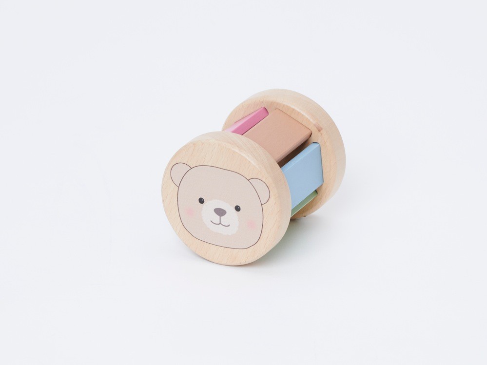 Oscar & Florri Wooden Roller Rattle | Rattles | Baby Bunting AU