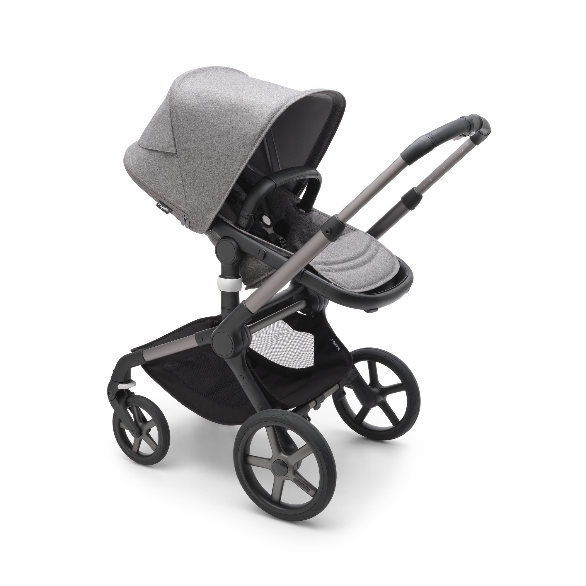 Bugaboo Fox 5 Graphite Grey Melange 4 Wheel Prams Baby Bunting AU