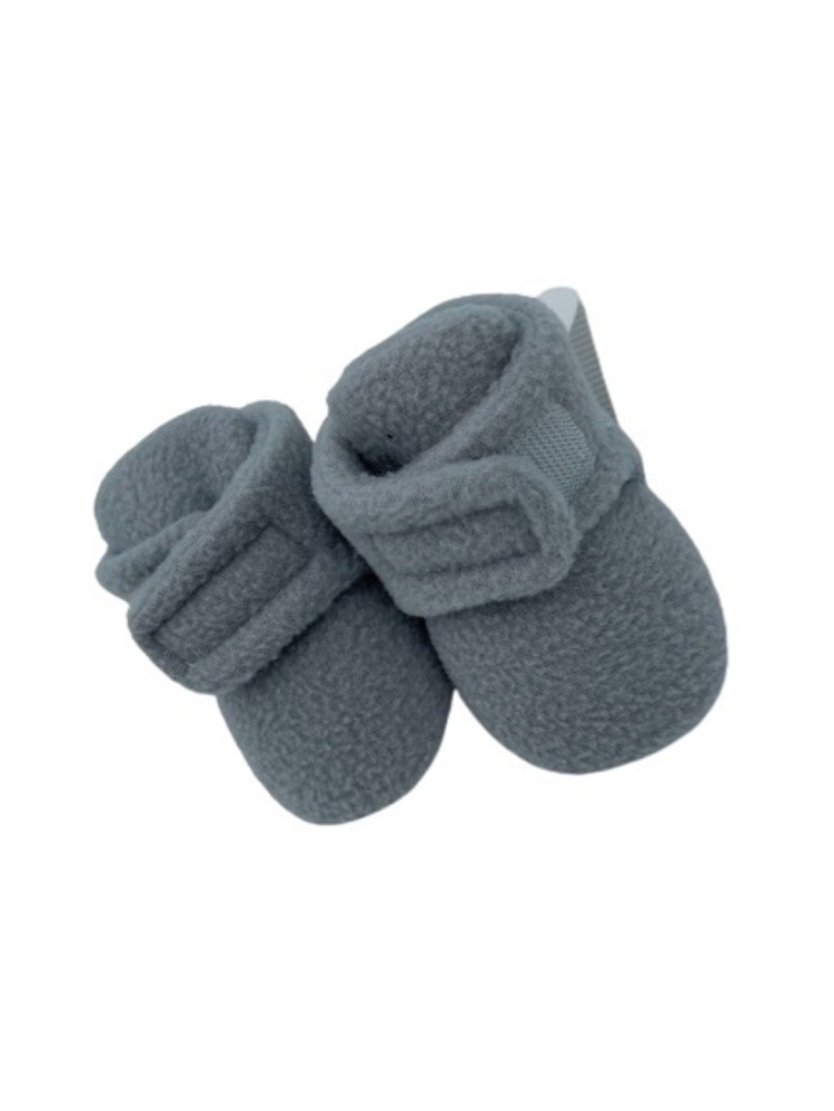 Playette Fleece Booties Grey | Baby Booties | Baby Bunting NZ