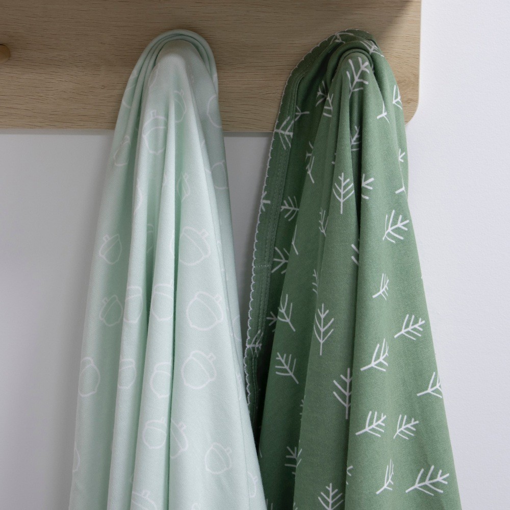 Bubba Nordic 2 Pack Jersey Wrap Avocado/Forest | Baby Bunting AU
