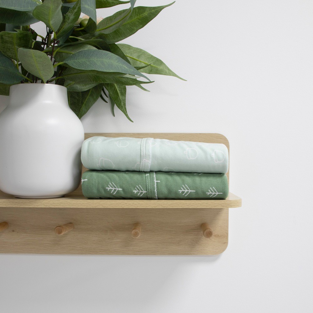 Bubba Nordic 2 Pack Jersey Wrap Avocado/Forest | Baby Bunting AU