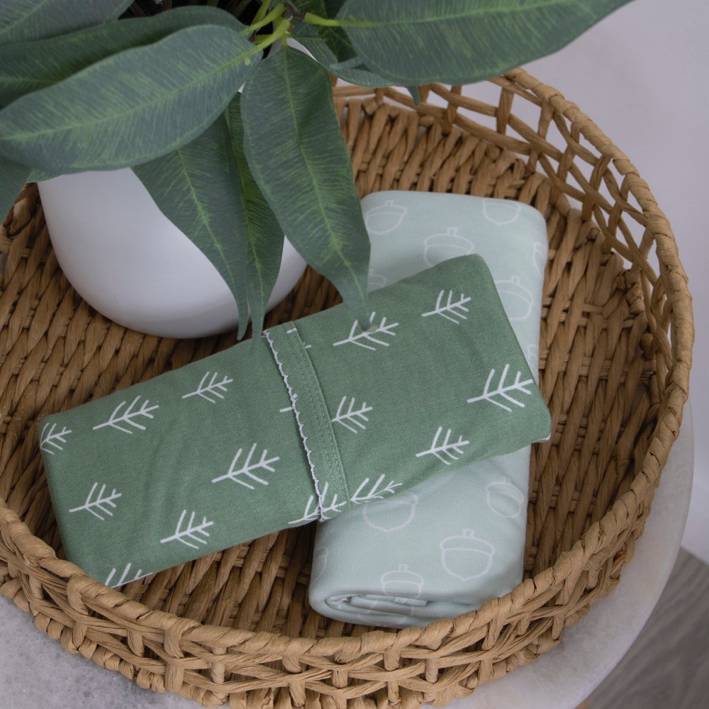 Bubba Nordic 2 Pack Jersey Wrap Avocado/Forest | Baby Bunting AU