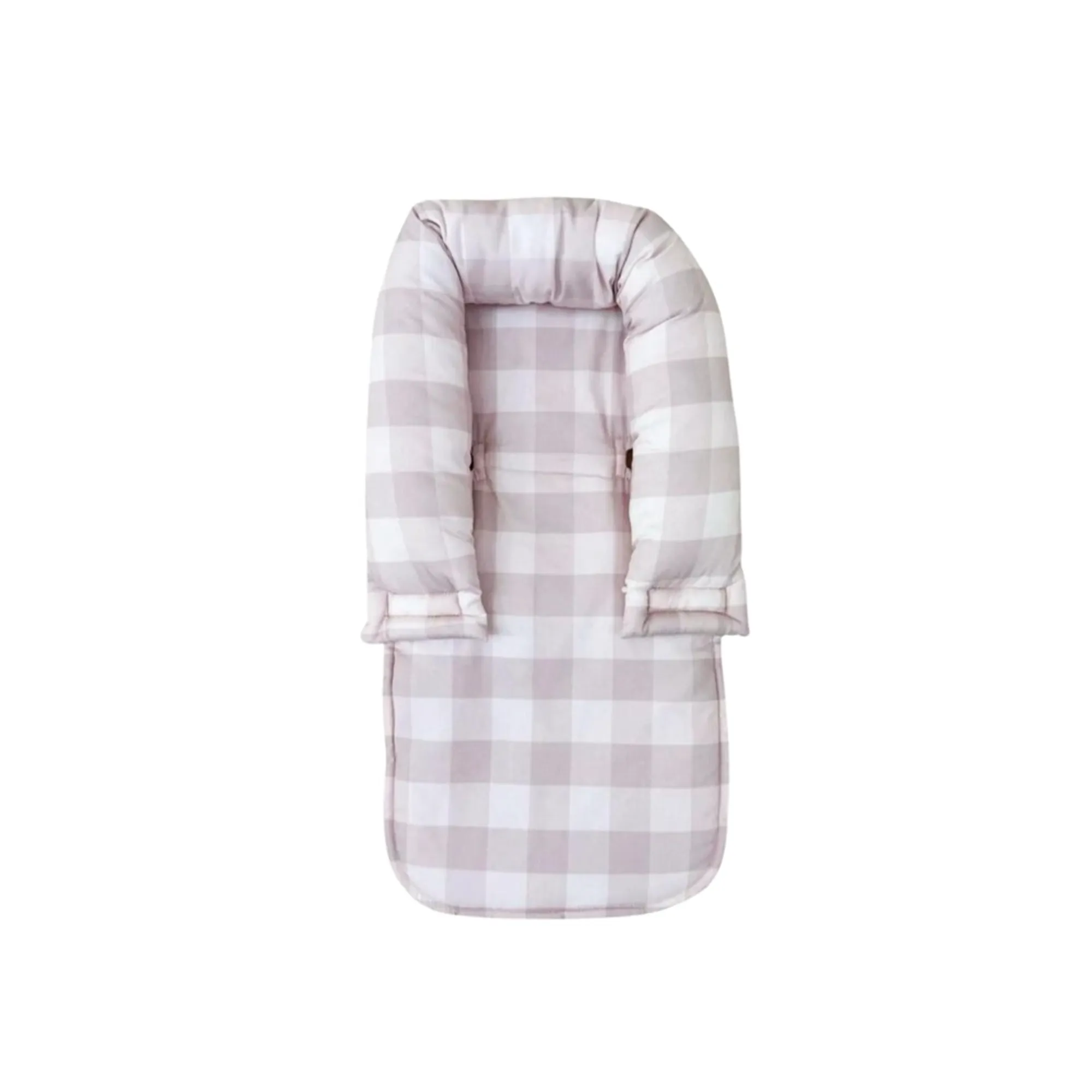 Bambella Infant Head Support Blush Gingham | Baby Bunting AU