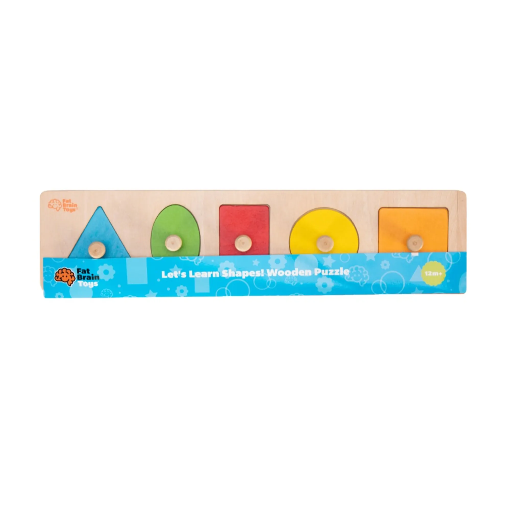 Fat Brain Wooden Wooden Let's Learn Shapes! Puzzle | Baby Bunting NZ