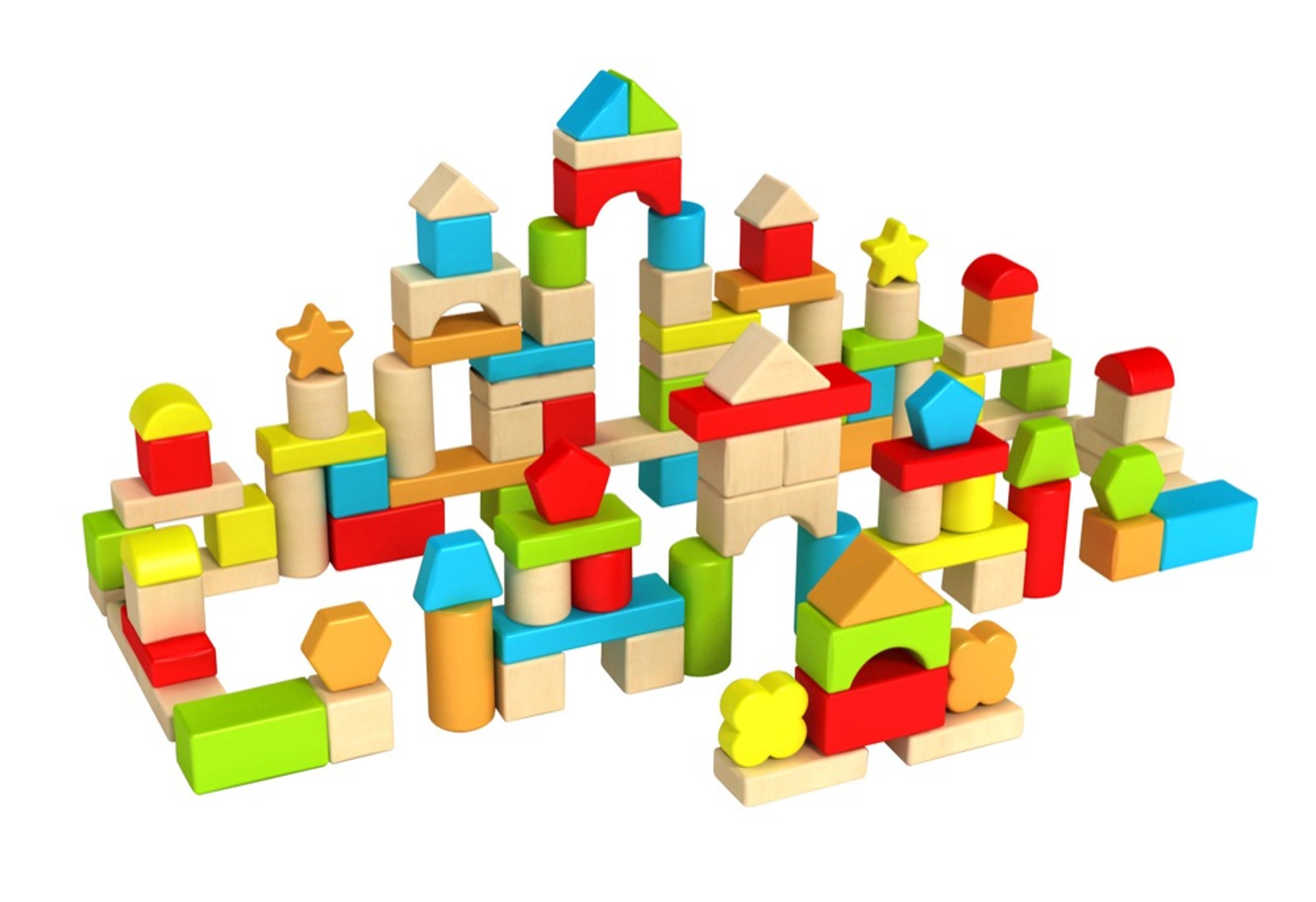 Fat Brain Wooden Timberblocks 100 Piece Block Set | Baby Bunting AU