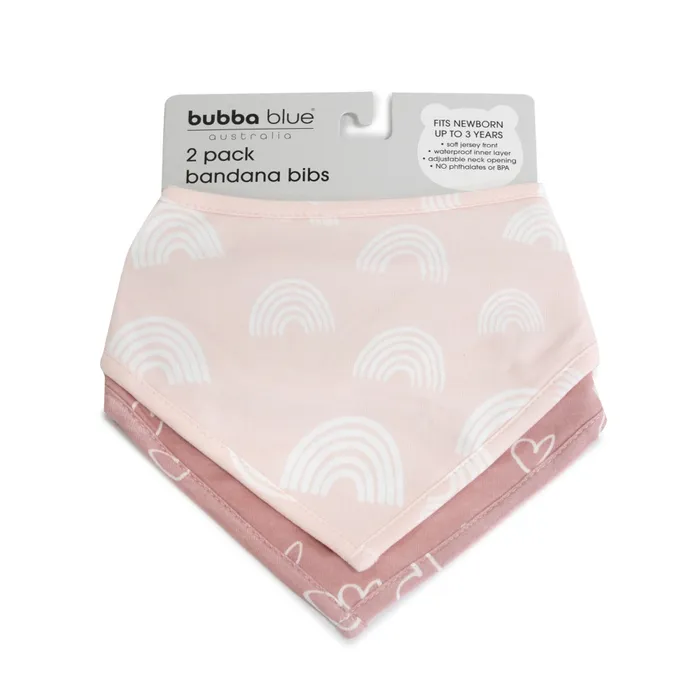Bubba Blue Bandana Bib Rose/Berry 2Pk | Baby Bunting AU