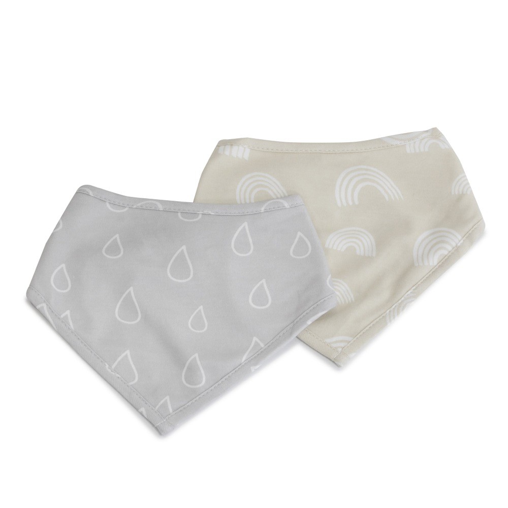 Bubba Blue Bandana Bib Grey/Sand 2Pk | Cloth | Baby Bunting AU