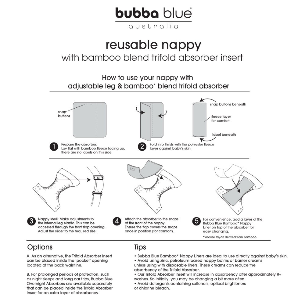 Bubba Blue Modern Cloth Nappy With Insert Sand | Cloth | Baby Bunting AU