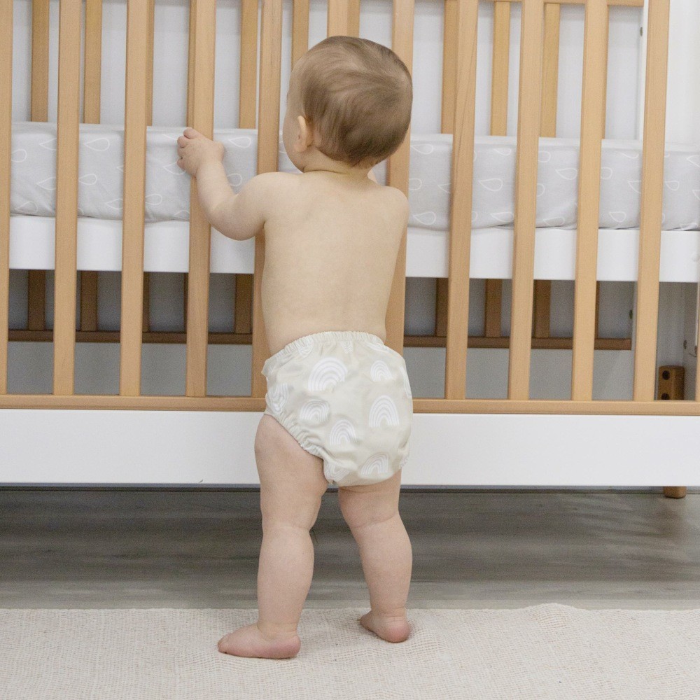 Bubba Blue Modern Cloth Nappy With Insert Grey | Cloth | Baby Bunting AU