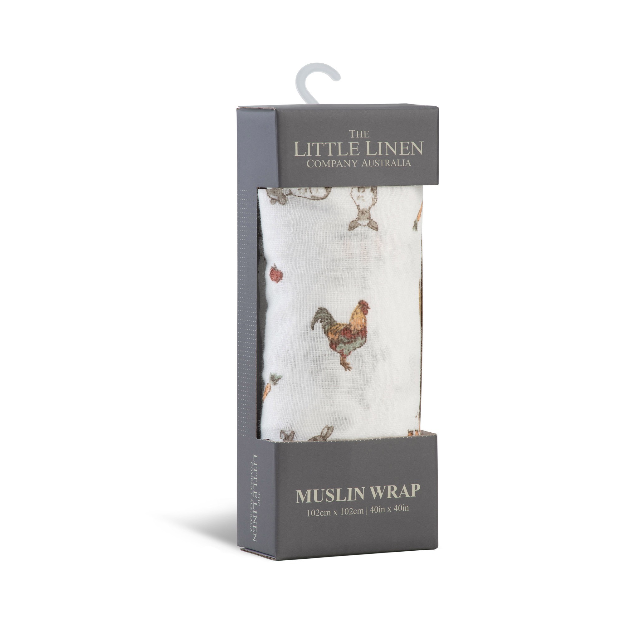 The Little Linen Co. Muslin Wrap Farmyard Lamb 1 Pack | Wraps | Baby ...