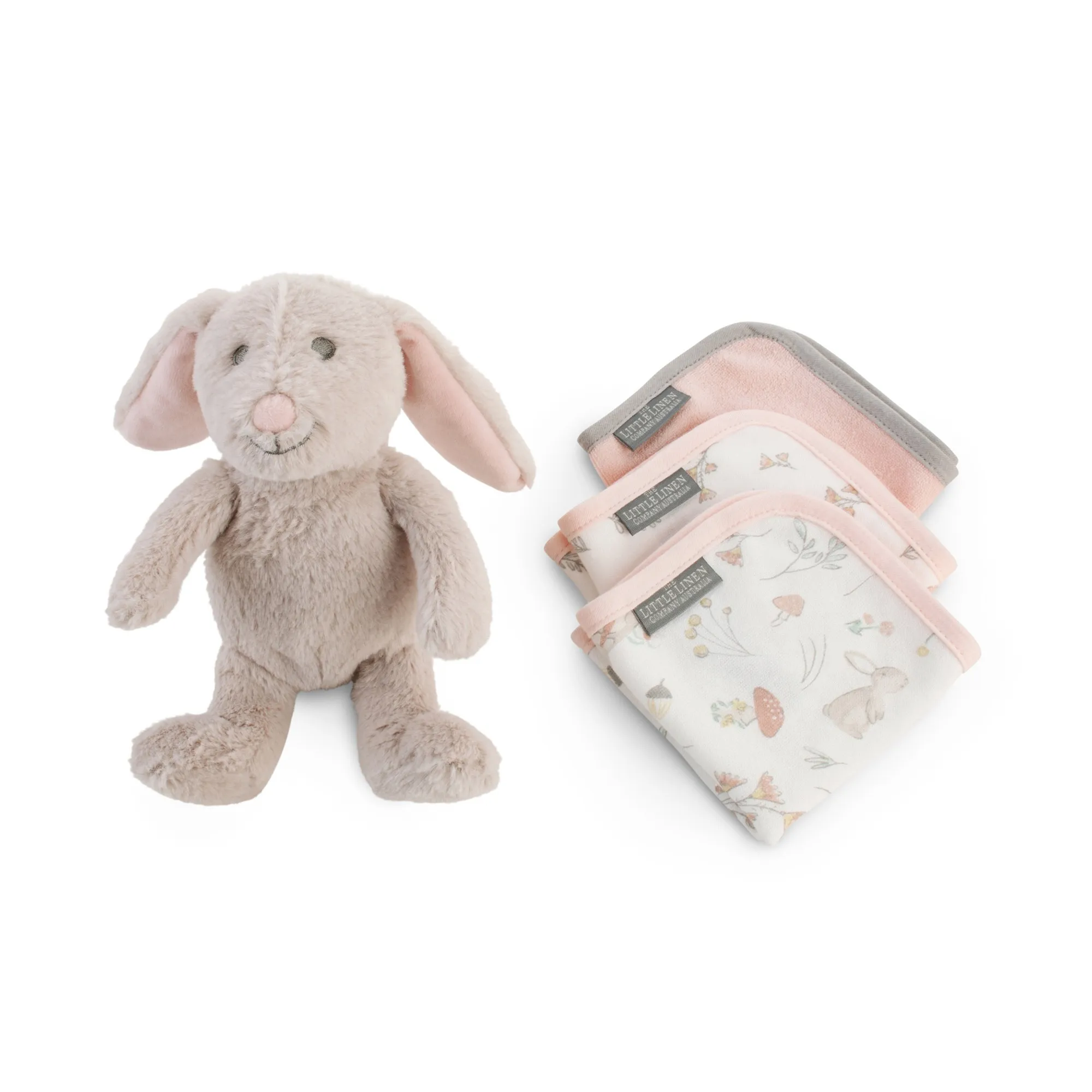 The Little Linen Co. Plush Toy And Washers Harvest Bunny | Baby Bunting AU