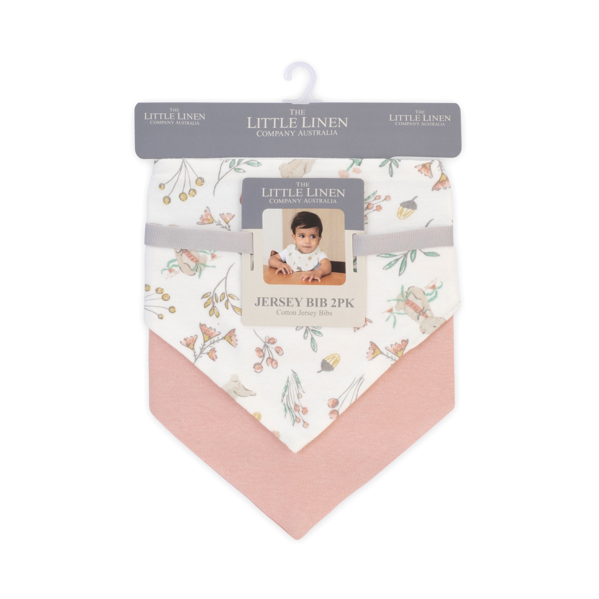 The Little Linen Co. Jersey Bib Harvest Bunny 2 Pack | Cloth | Baby ...