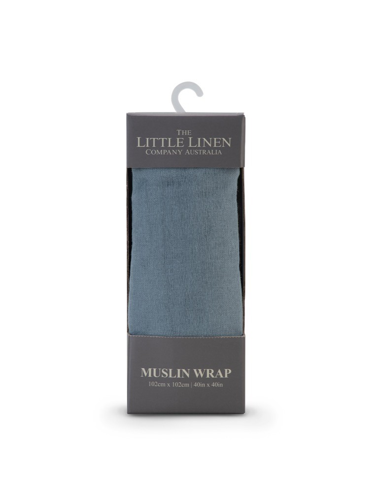 The Little Linen Co. Muslin Wrap Barklife Dog Solid Blue 1 Pack | Wraps ...