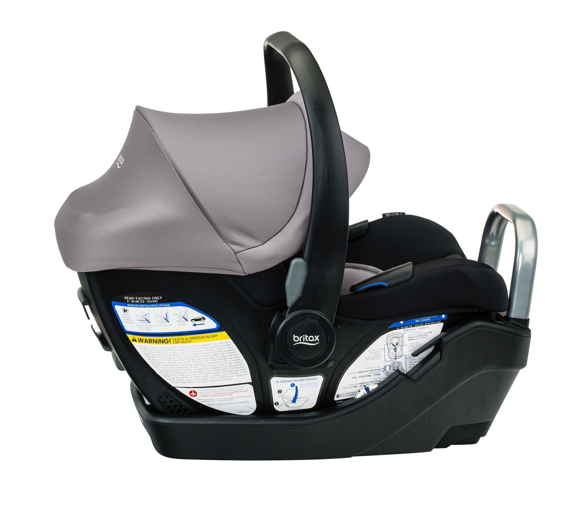 Britax Willow S Clicktight Capsule & Base Graphite Onyx | Capsules ...