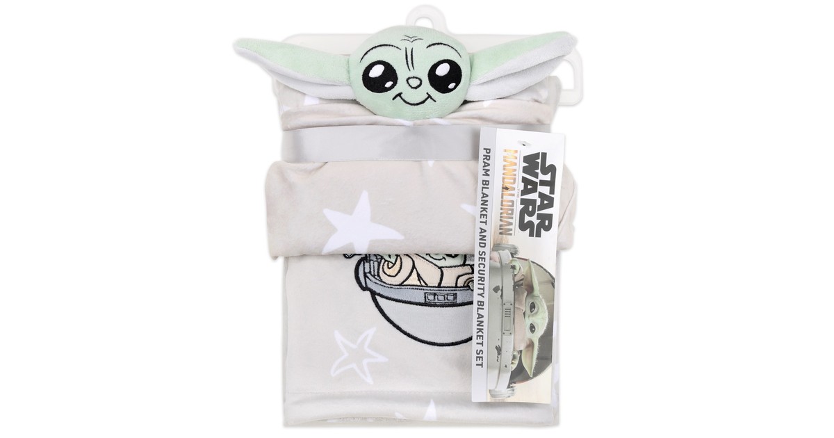 Disney Blanket & Security Blanket 2 Piece Set Grogu | Baby Bunting AU