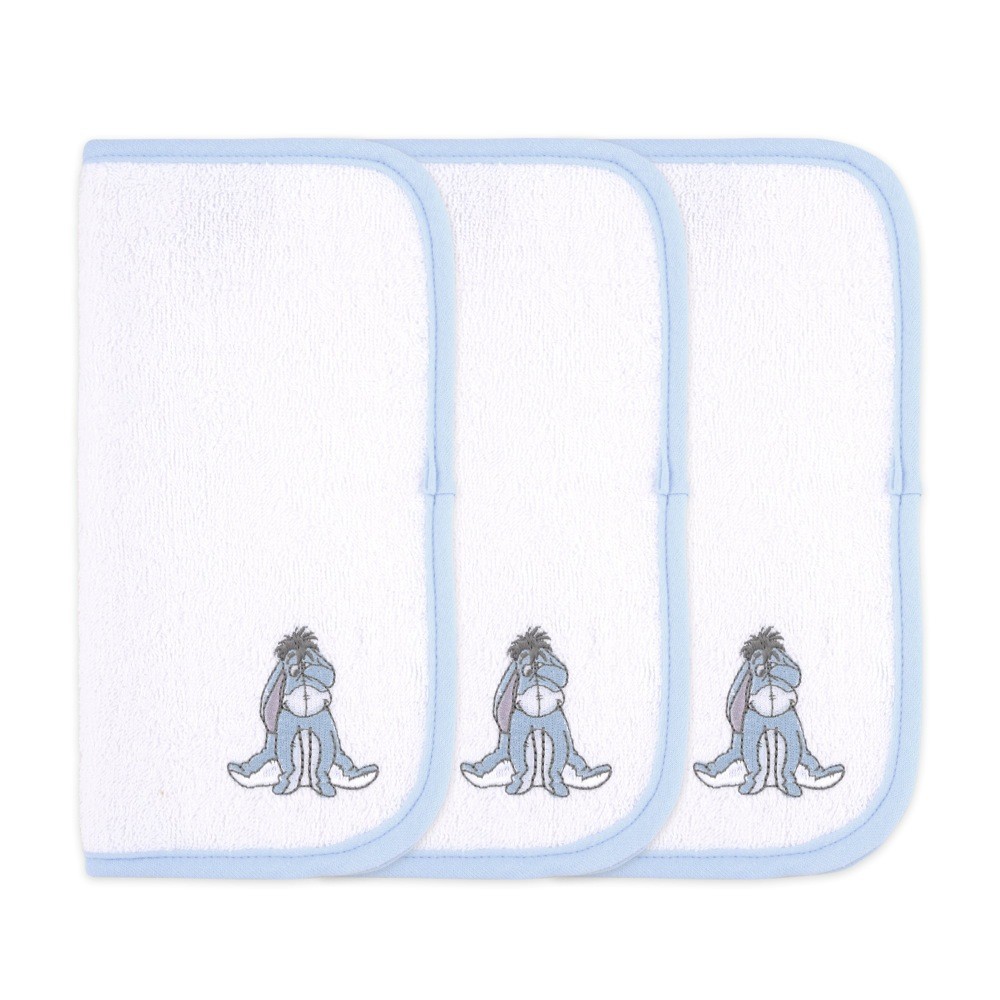 Disney Eeyore Wash Cloths 3 Pack | Face Washers | Baby Bunting AU
