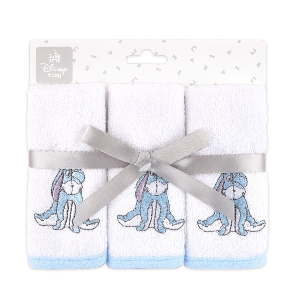Disney Eeyore Wash Cloths 3 Pack | Face Washers | Baby Bunting AU