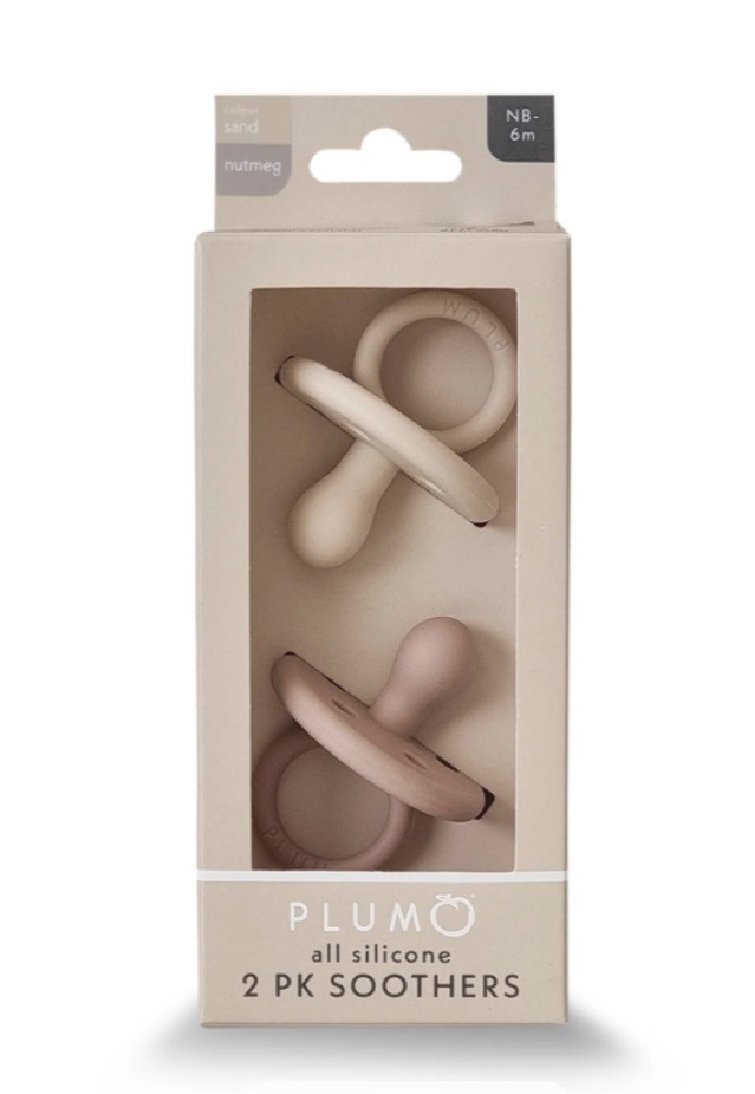 Plum Soother Sand / Nutmeg - 2 Pack | Dummies | Baby Bunting AU