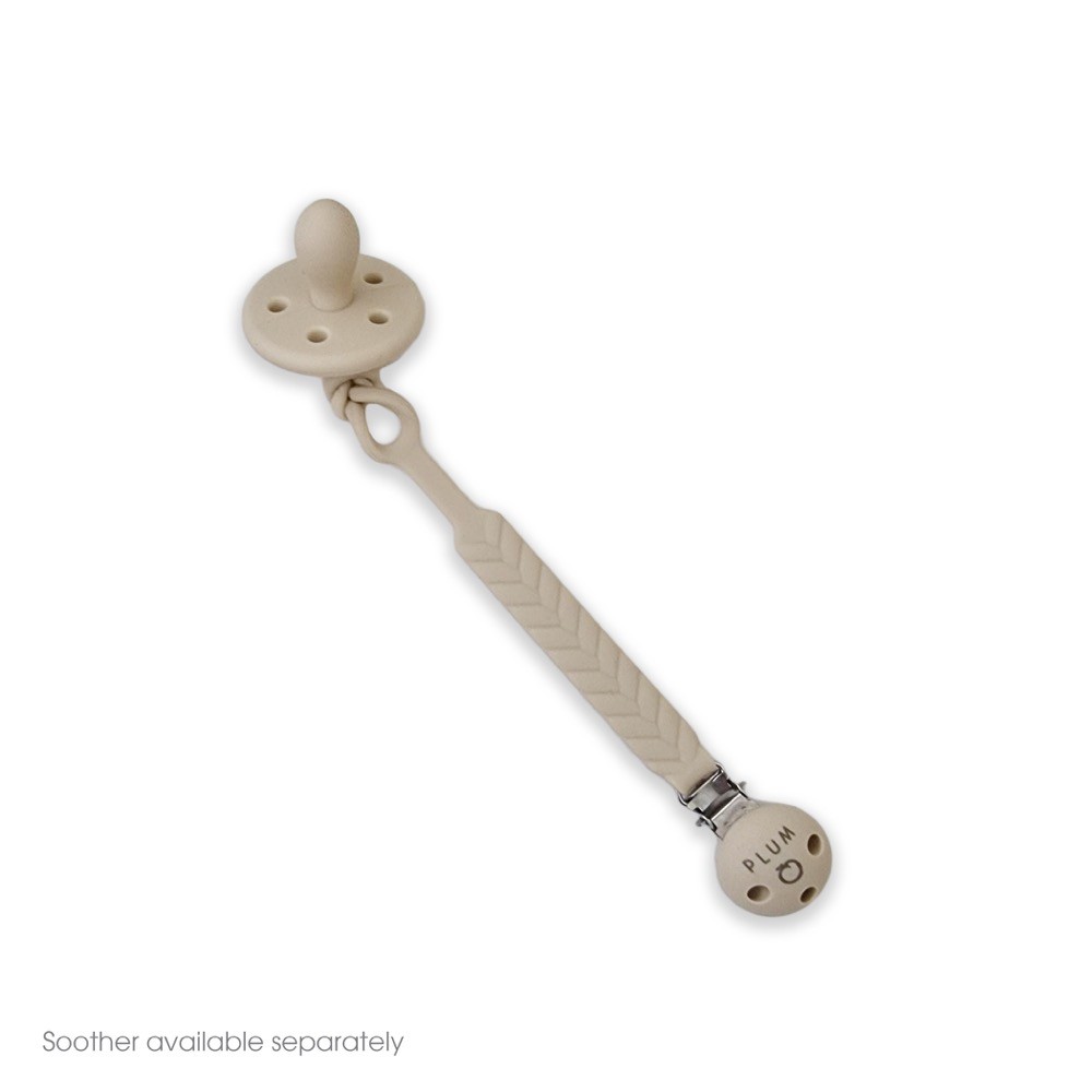 Plum Soother Connector Sand | Dummies | Baby Bunting AU