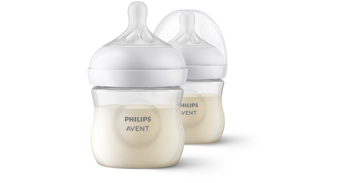 Avent Natural Response Baby Bottles 125ml 2 Pack | Baby Bunting AU