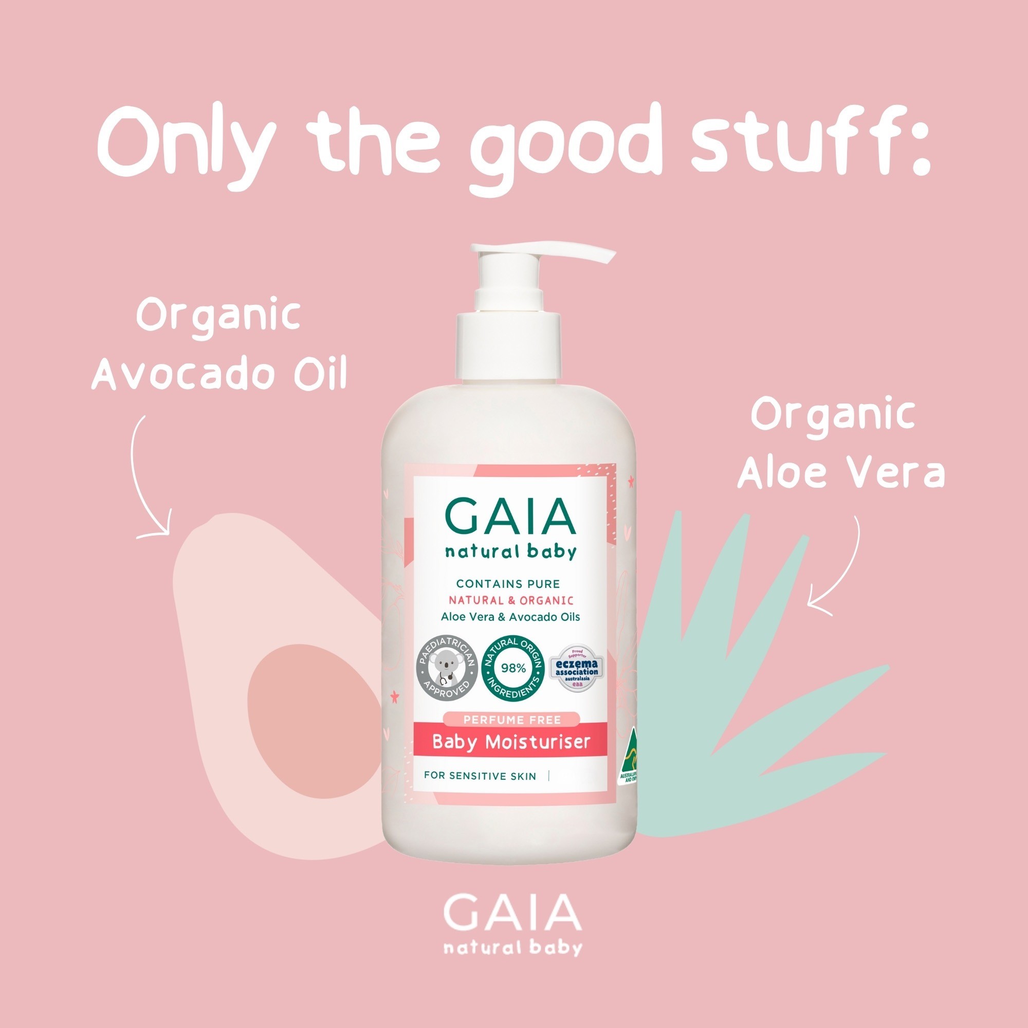 Gaia Natural Baby Moisturiser 500Ml | Bathtime | Baby Bunting AU