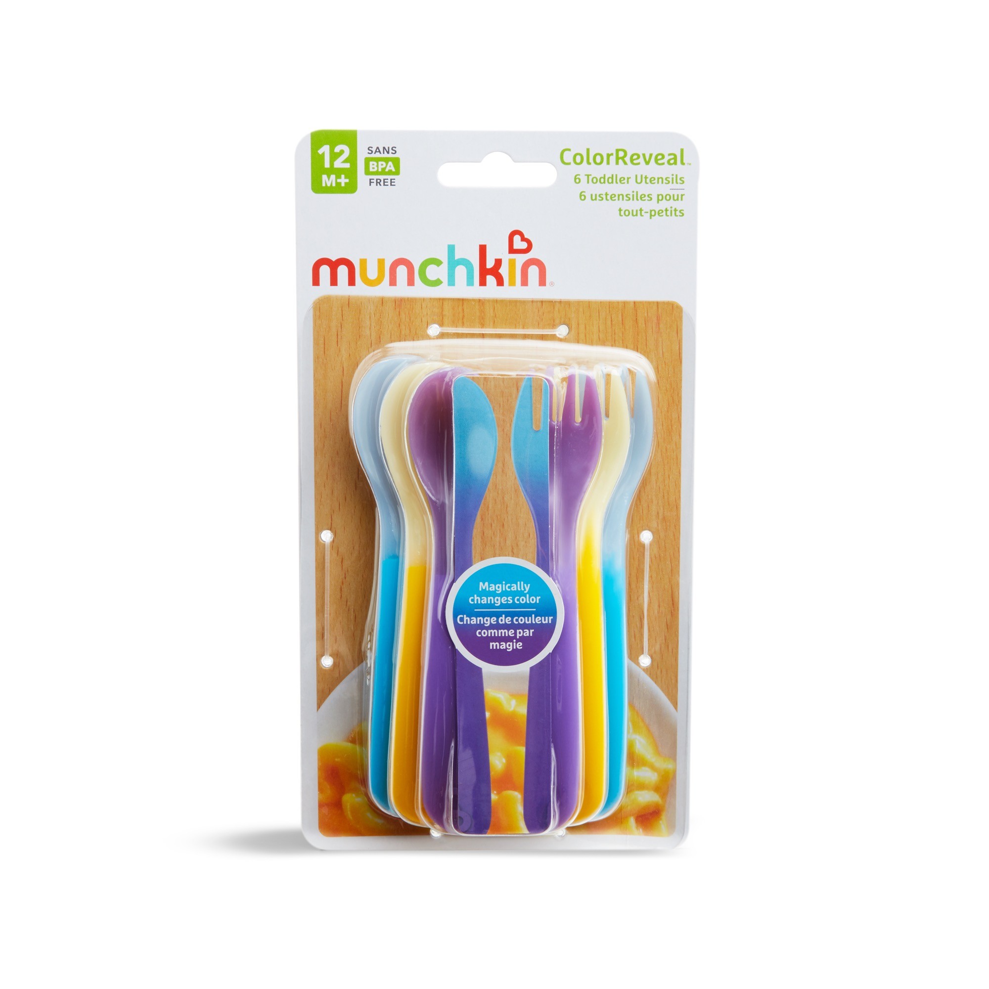 Munchkin Colour Reveal™Utensils Multi-6 Pack | Baby and Toddler Cutlery ...