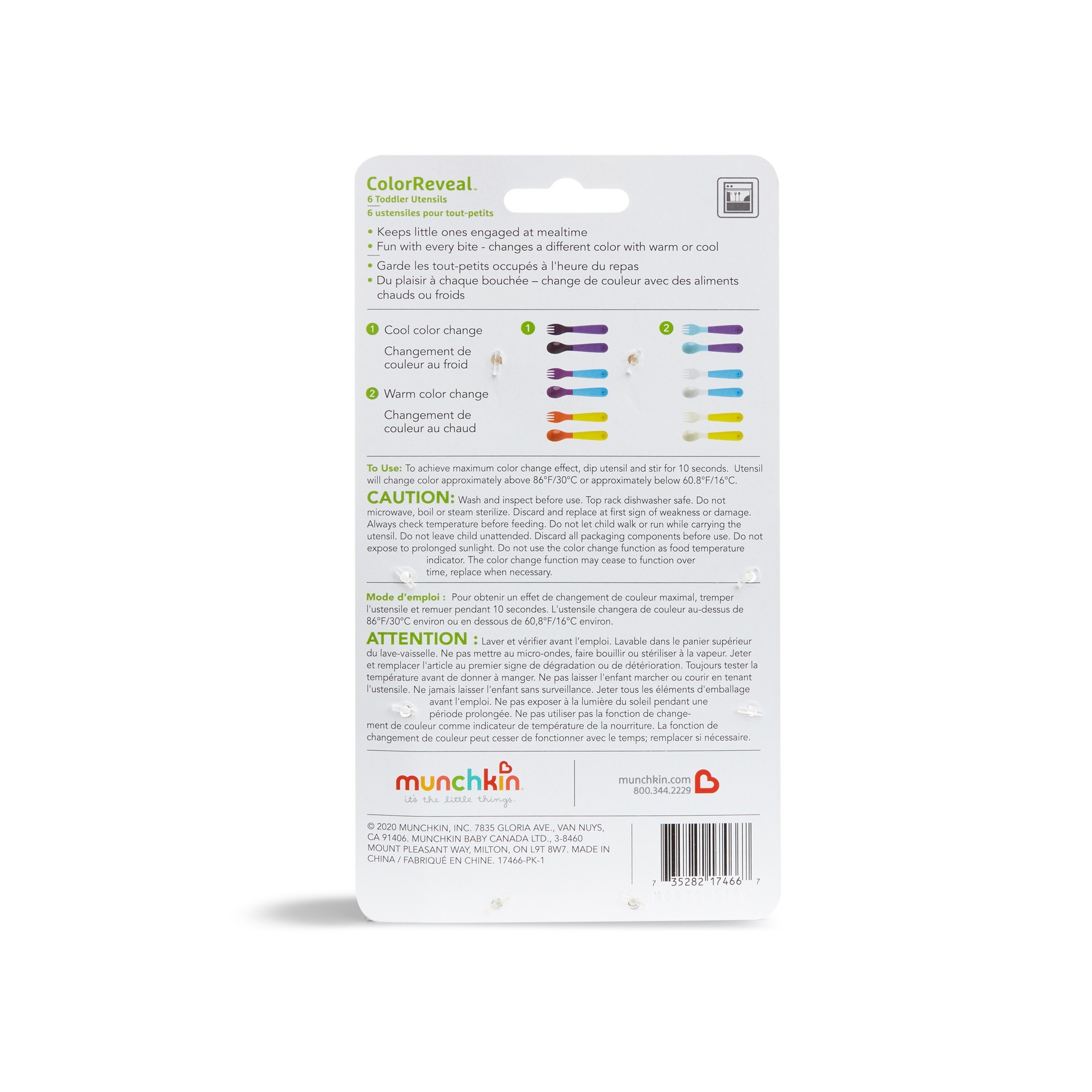 Munchkin Colour Reveal™Utensils Multi-6 Pack | Baby and Toddler Cutlery ...