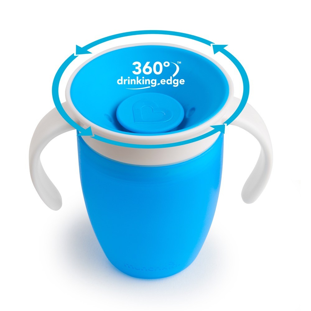 Munchkin Miracle® Trainer Cup 360° 7Oz - Blue | Sippy Cups | Baby ...