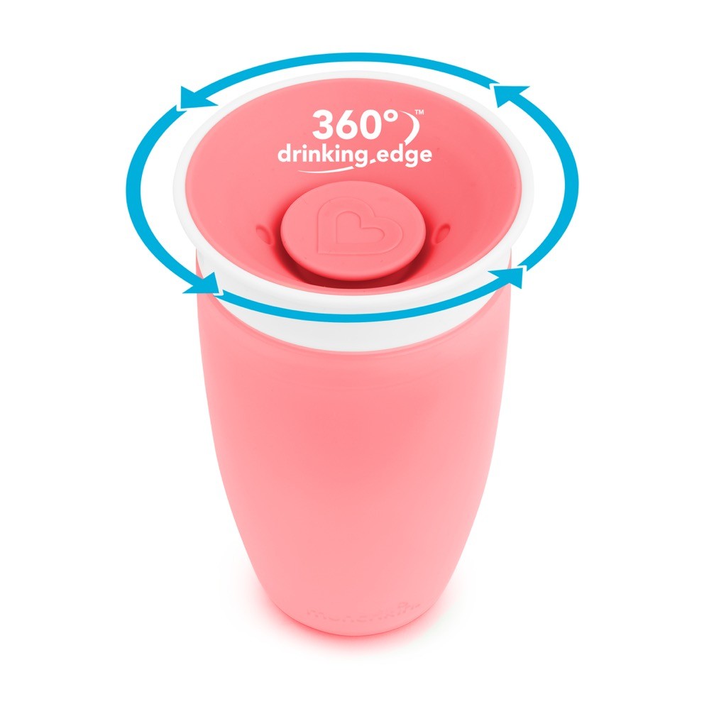 Munchkin Miracle® 360° Cup 10Oz Pink | Sippy Cups | Baby Bunting AU