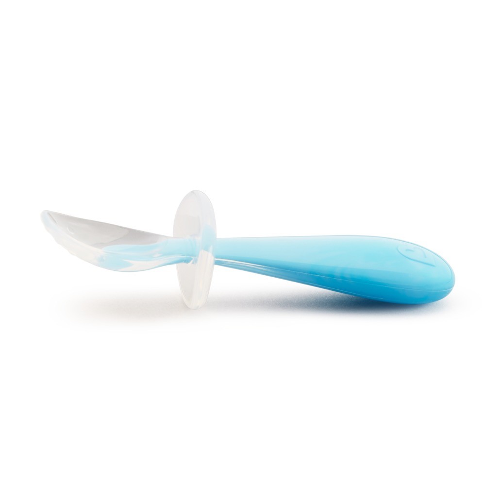 Munchkin Gentle Scoop Silicone Training Spoons Blue Green | Baby and ...