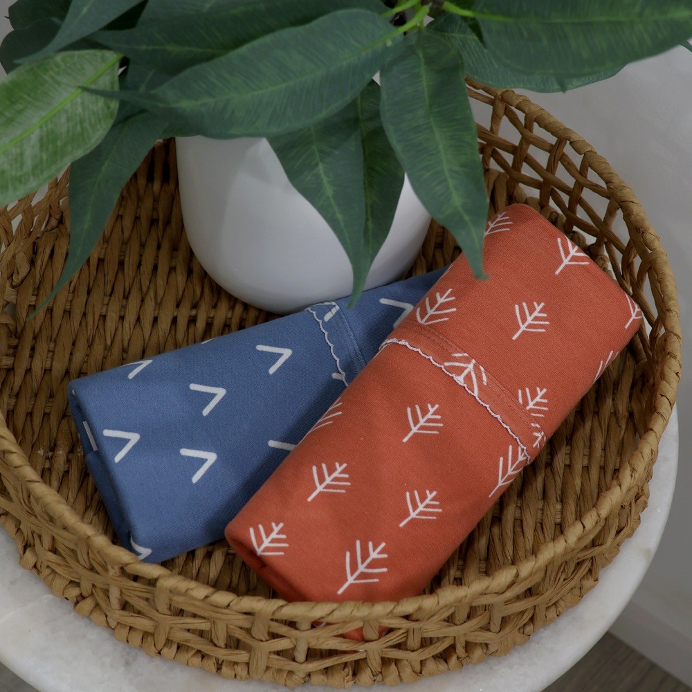 Bubba Blue Nordic Jersey Swaddle Wrap Denim/Clay Size 2 Pack | Wraps ...