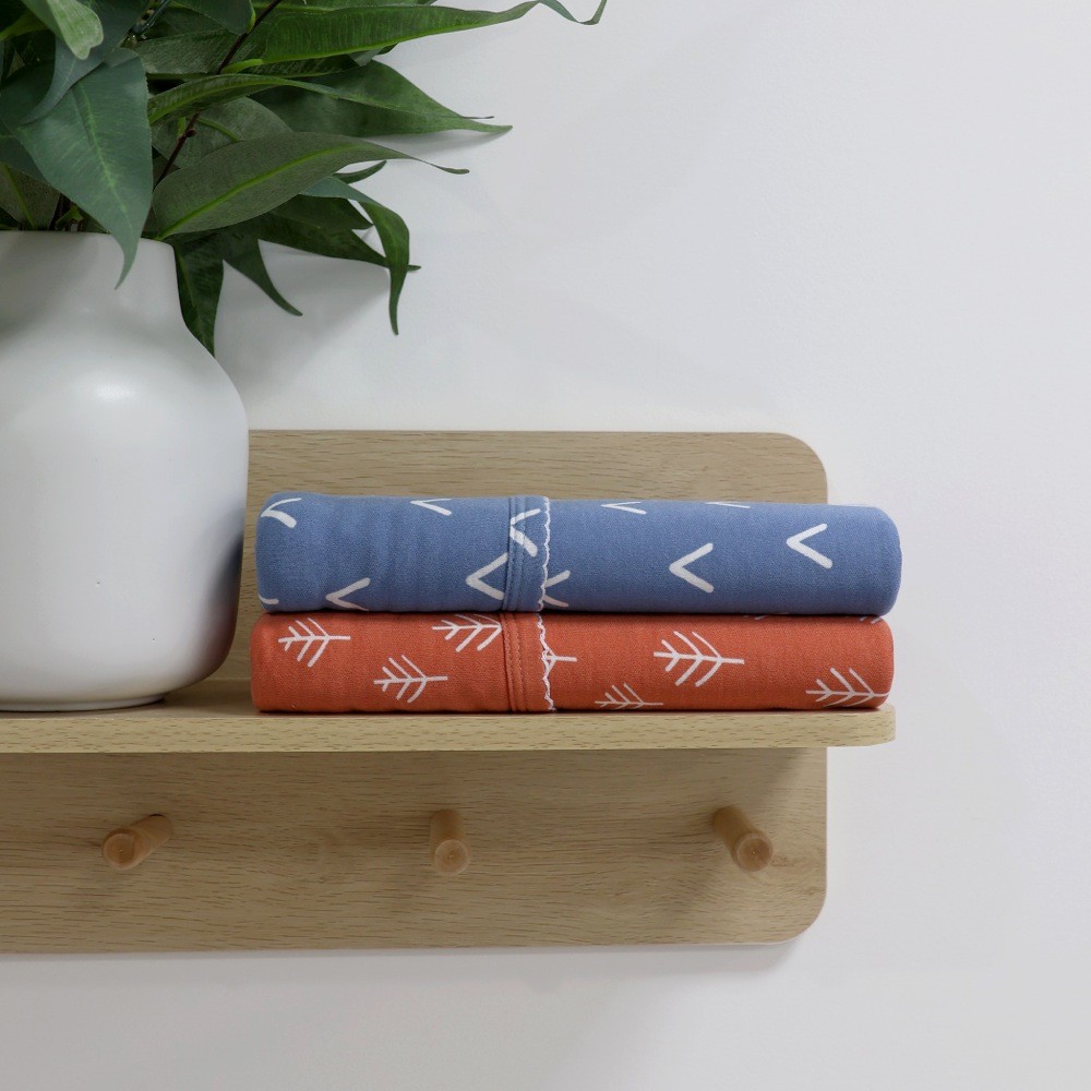 Bubba Blue Nordic Jersey Swaddle Wrap Denim/Clay Size 2 Pack | Wraps ...