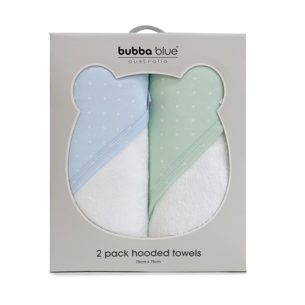 Bubba Blue Confetti Hooded Towel Blue/Sage Size 2 Pack | Hooded Towels ...