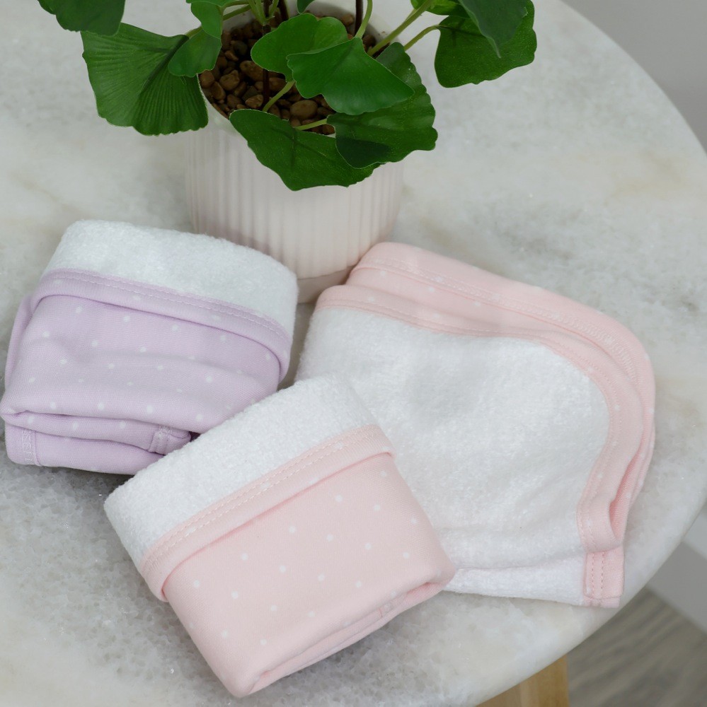 Bubba Blue Confetti Wash Cloths Pink/Lilac Size 3 Pack | Face Washers ...