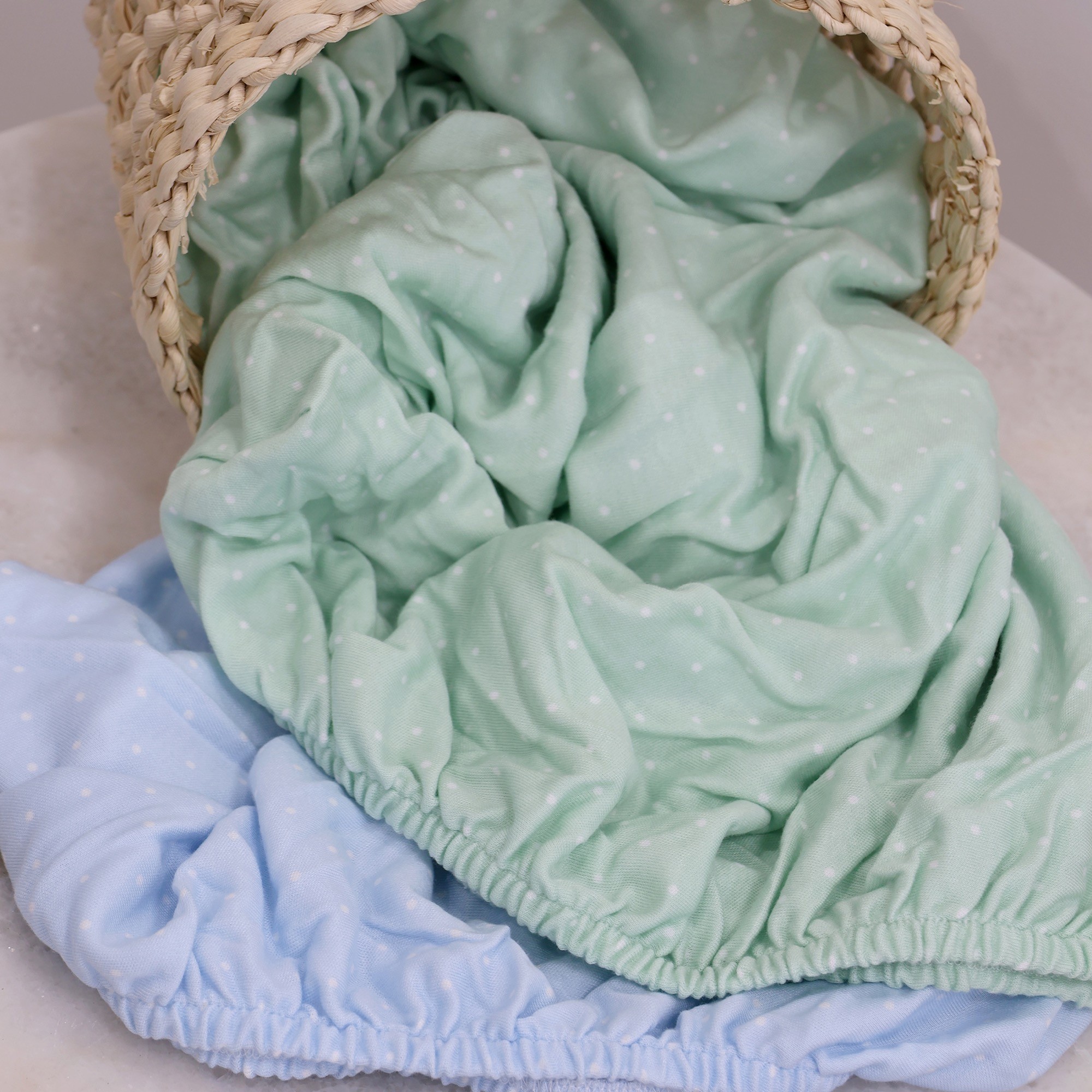 Bubba Blue Confetti Cot Fitted Sheet Blue/Sage Size 2 Pack | Cot | Baby ...