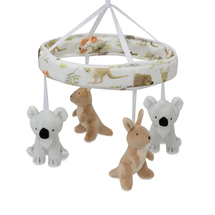 Bubba Blue Musical Mobile Oatmeal | Baby Bunting AU