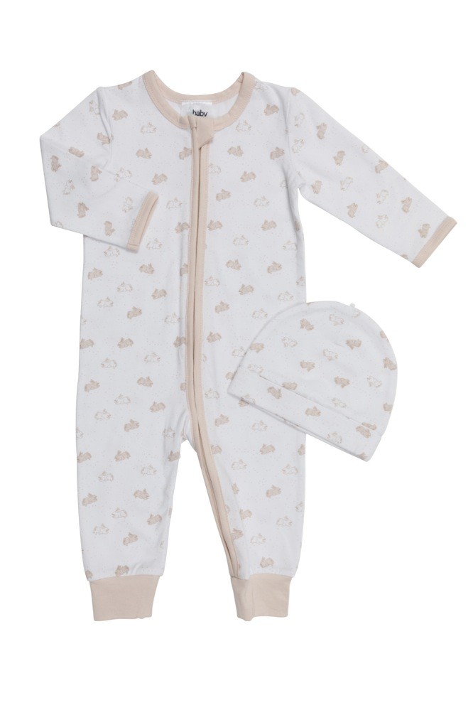 4Baby 2 Piece Set Little & Loved Cream | Baby Onesies | Baby Bunting AU