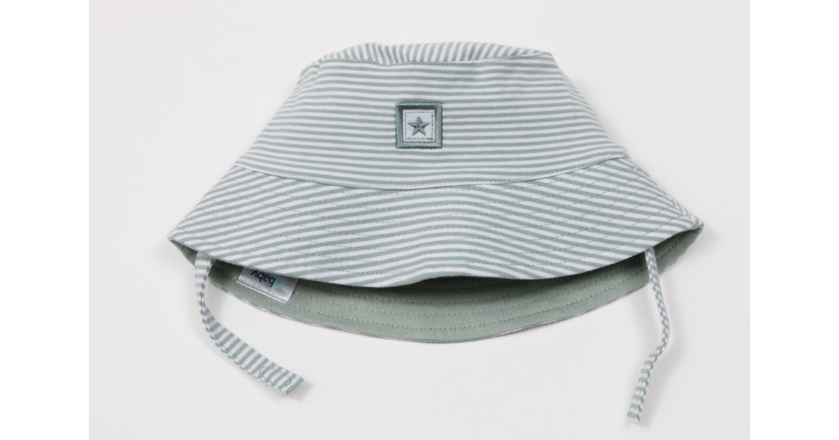 4Baby Sunhat Stripe Sage | Baby Bunting NZ