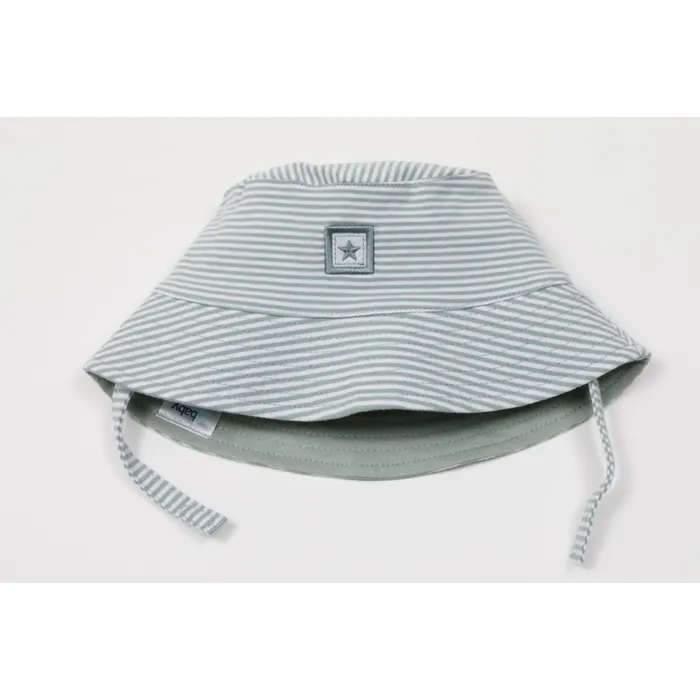 4Baby Sunhat Stripe Sage | Baby Bunting AU