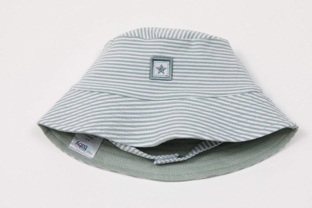 4Baby Sunhat Stripe Sage | Hats | Baby Bunting AU