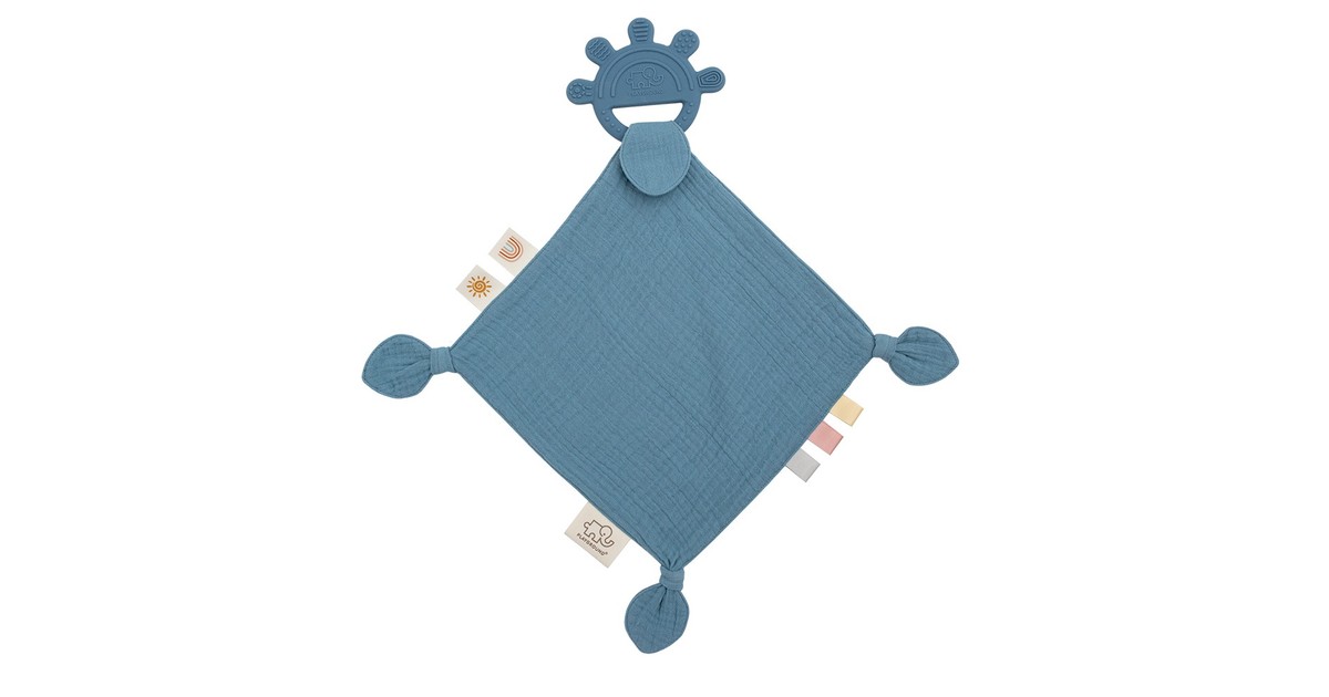 Playground Silicone Comfort Teether - Steel Blue | Baby Bunting AU