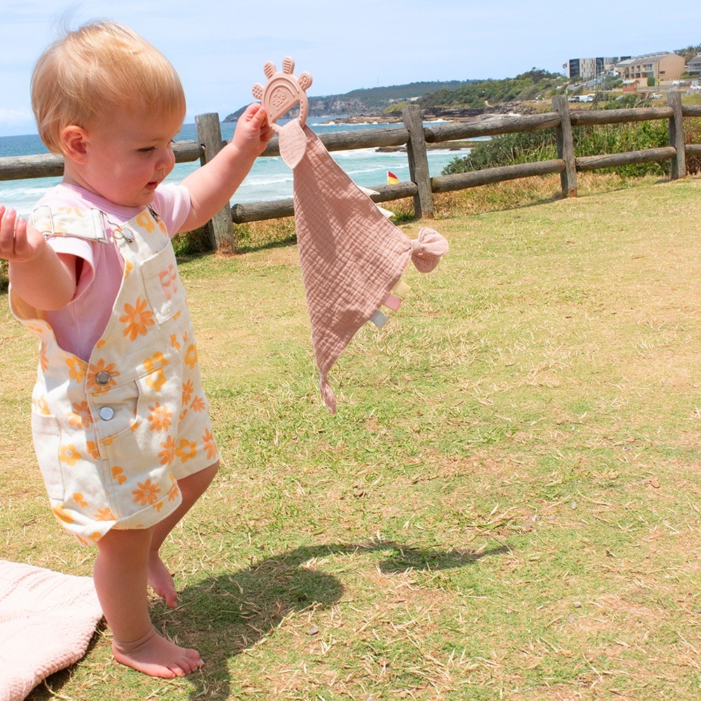 Playground Silicone Comfort Teether Rose | Interactive Toys | Baby ...