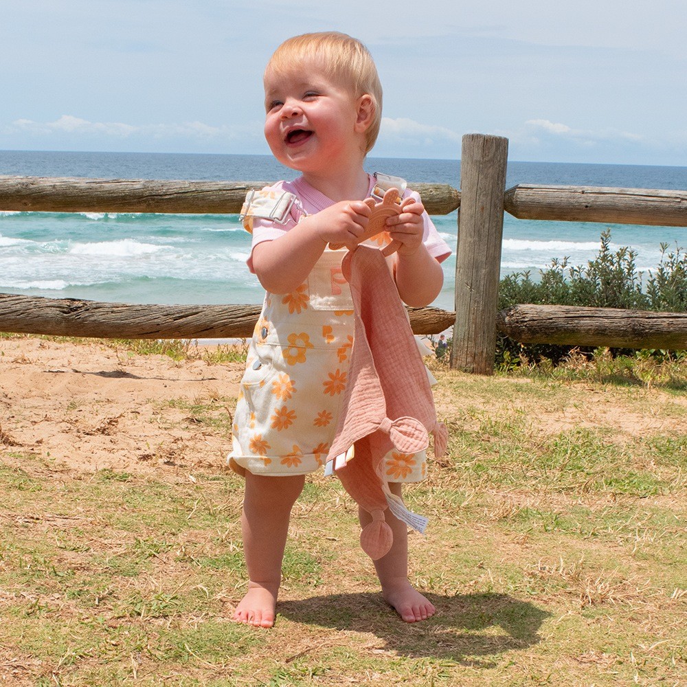 Playground Silicone Comfort Teether Rose | Interactive Toys | Baby ...