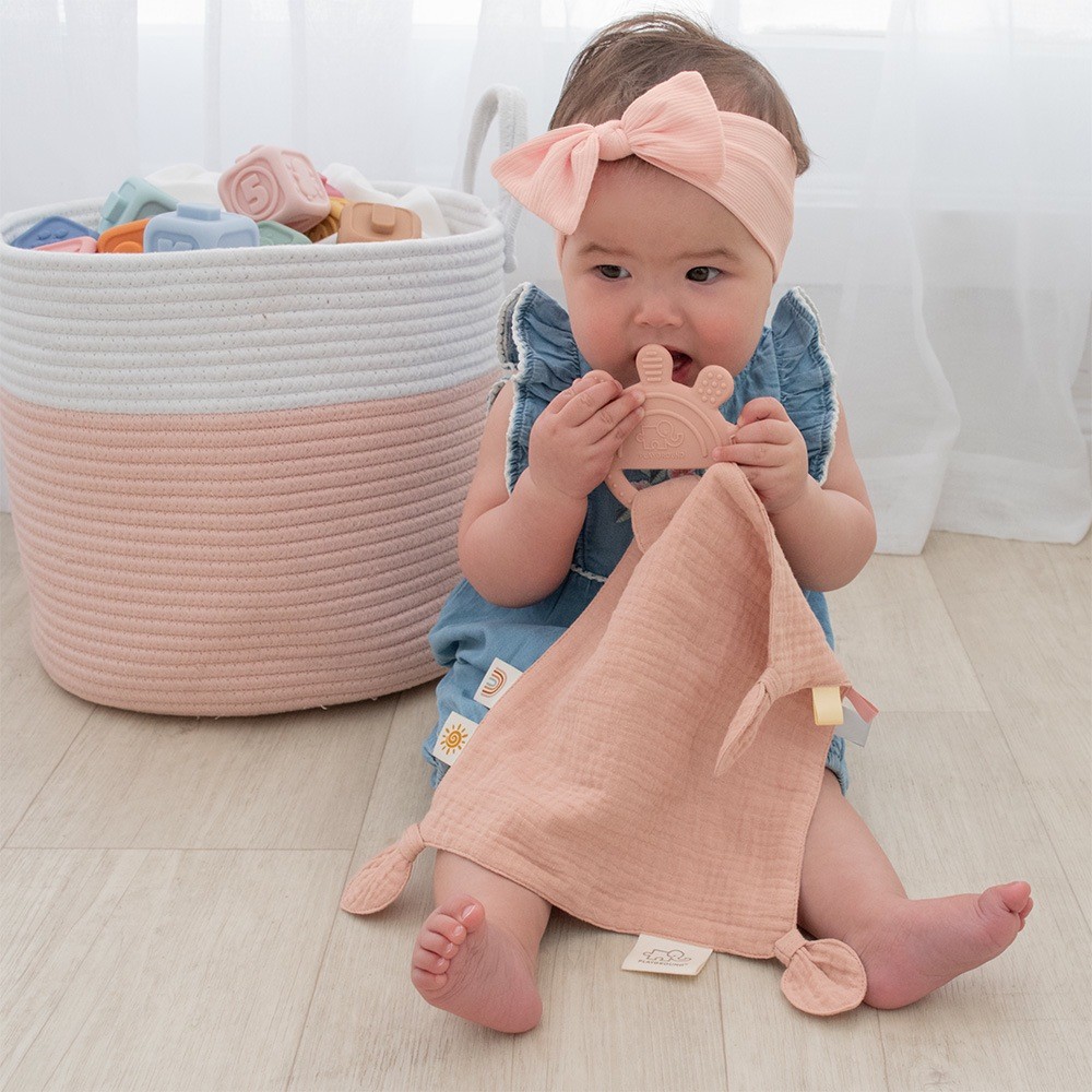 Playground Silicone Comfort Teether Rose | Interactive Toys | Baby ...