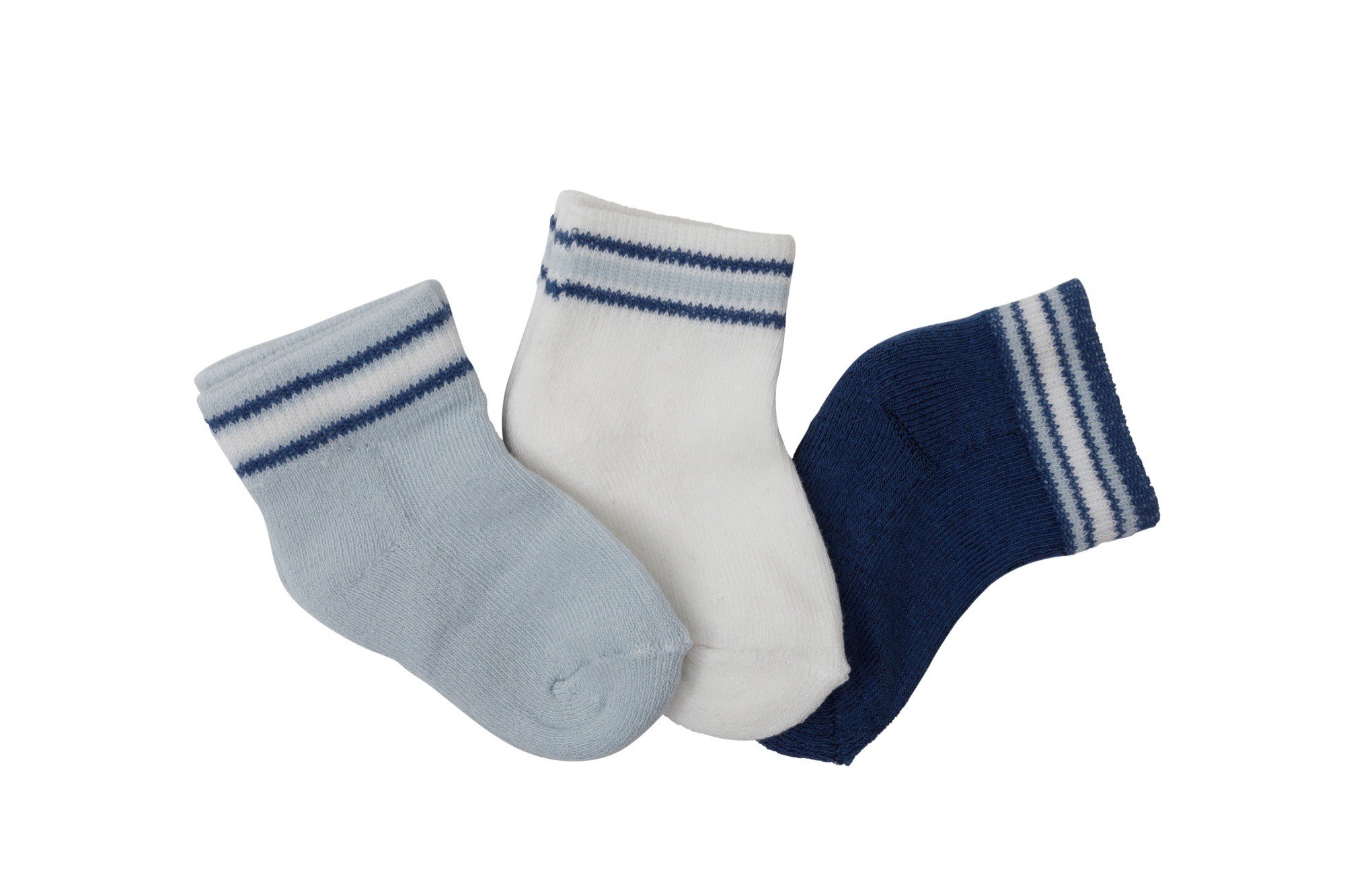 4Baby 3 Pack Terry Sport Sock Blue | Baby Socks | Baby Bunting AU