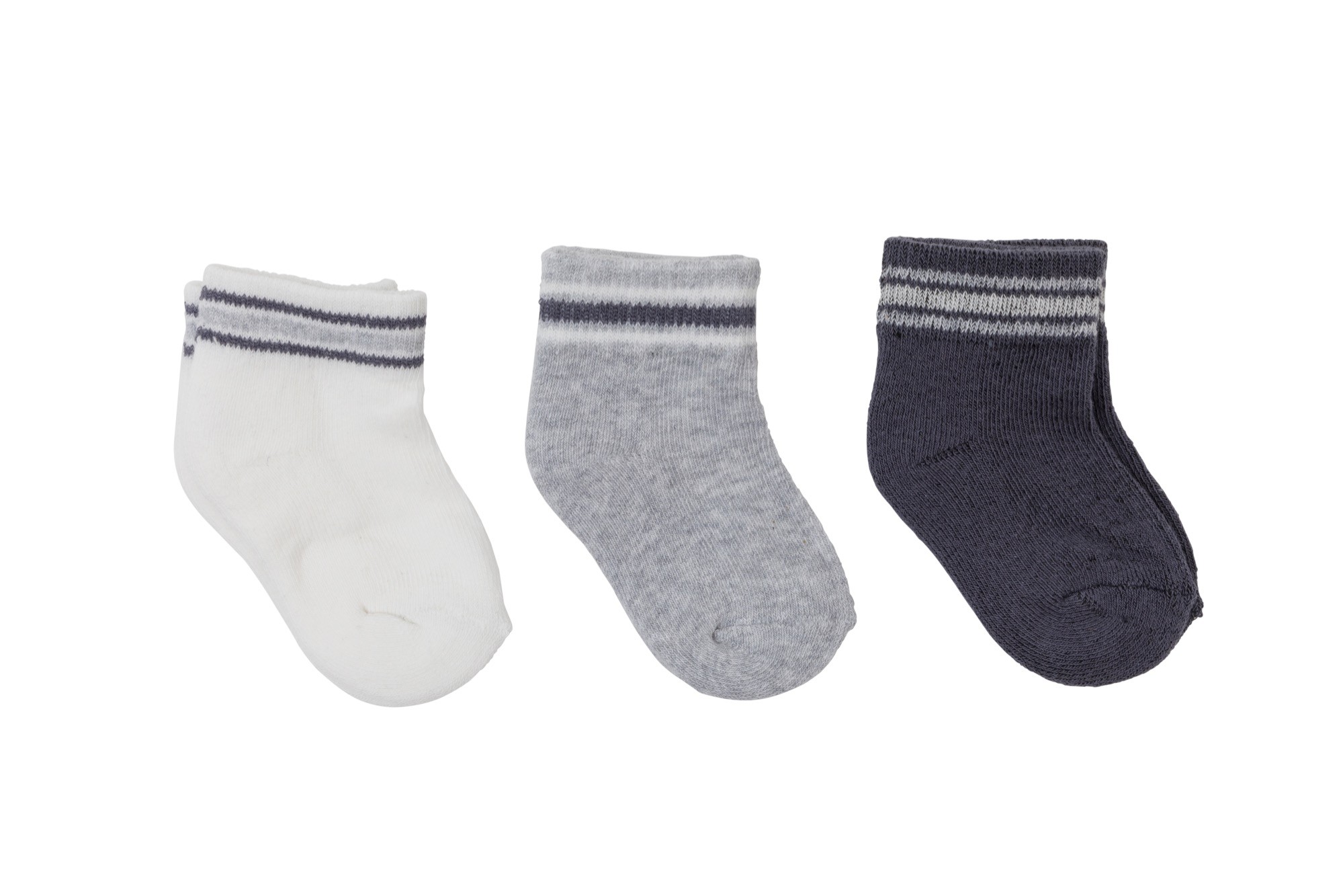 4Baby 3 Pack Terry Sport Sock Grey | Baby Bunting AU