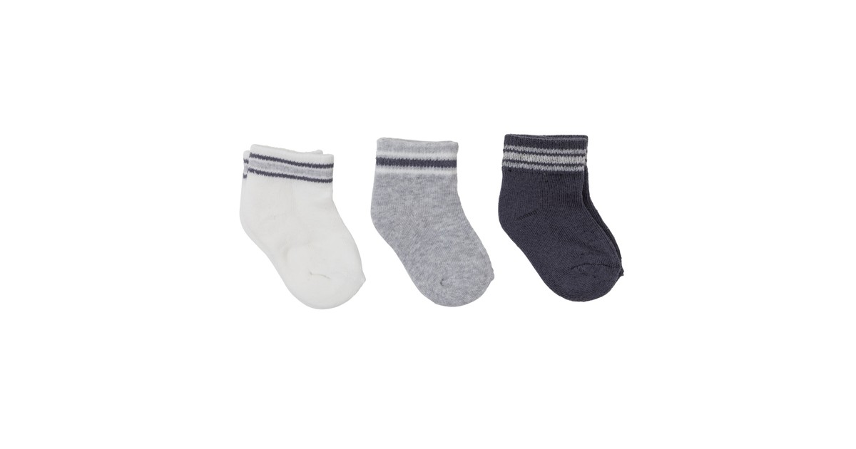 4baby Terry Sport Sock 3 Pack Grey Size NA | Baby Bunting AU